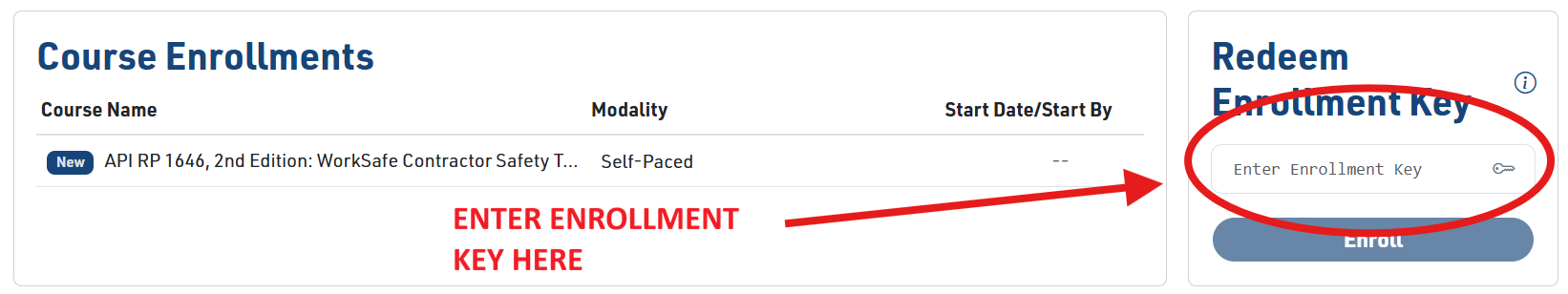 API Enrollment for New Hires/Re-enrollments – Training